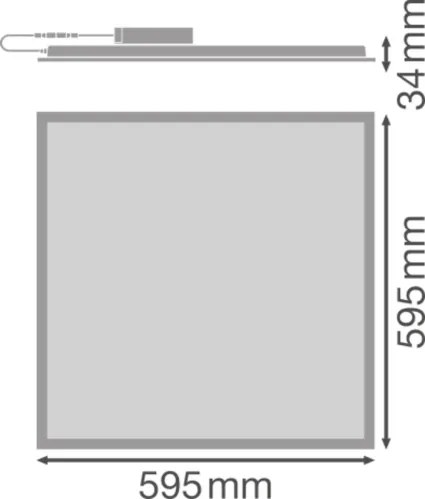LED panel LEDVANCE Compact 600x600mm 26W/4000K neutrální bílá UGR<19