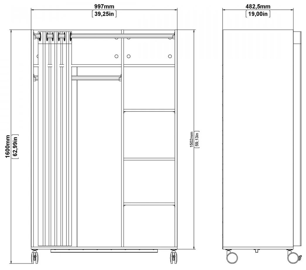 Tvilum Skříň Harmony 119 jackson hickory/béžová