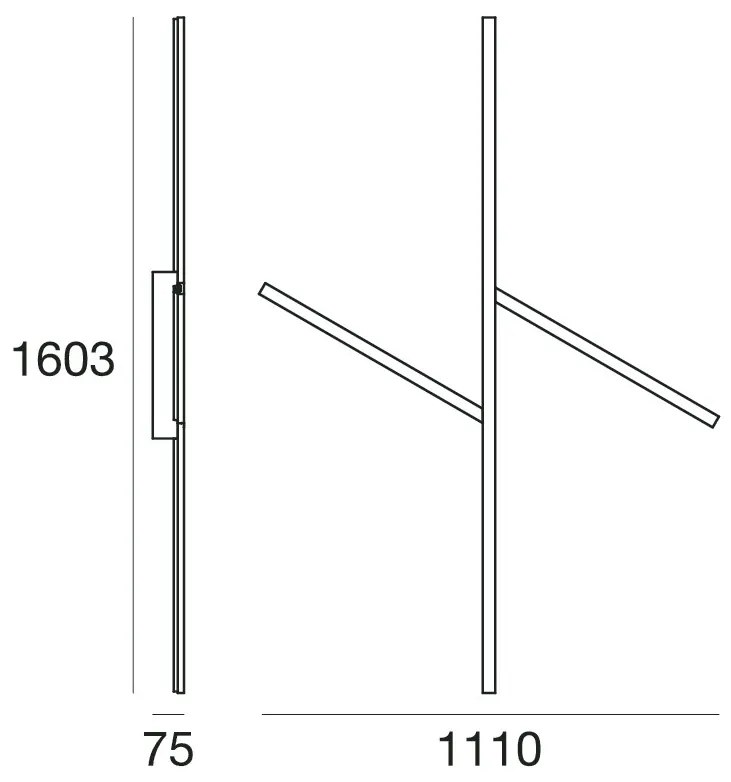 Stilnovo 7769 Xilema, minimalistické svítidlo pro nepřímé osvětelní, 47W LED, délka 160cm