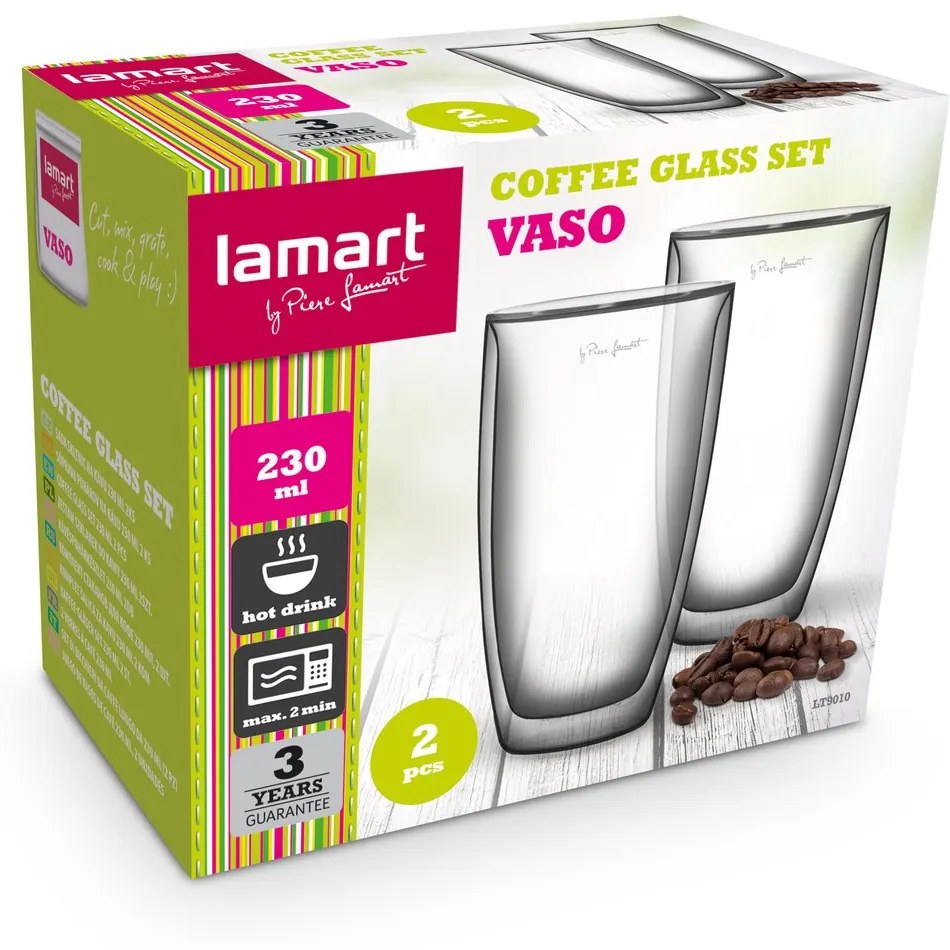 Sklenice Lamart LT9010 Coffee Vaso 2 x 230 ml