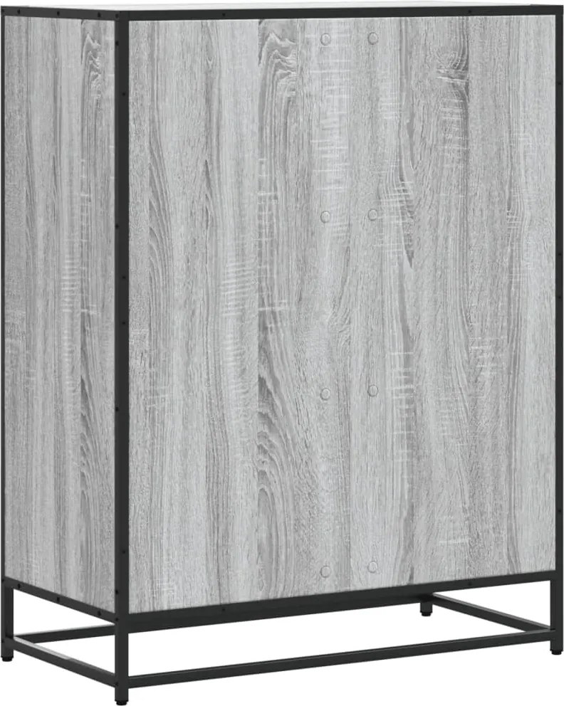 Botník šedý sonoma 75 x 38 x 97,5 cm kompozitní dřevo a kov 3300873