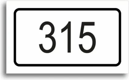 ACCEPT Číslo na dveře - typ 05 (50x30mm) - bílá tabulka - barevný tisk