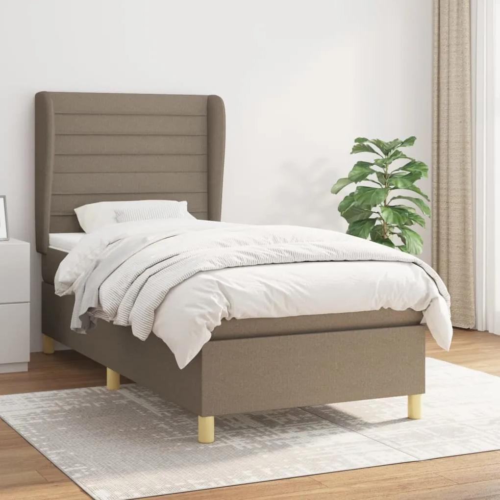 vidaXL Box spring postel s matrací 80 x 200 cm textil [3128562] Barva: tmavě hnědá