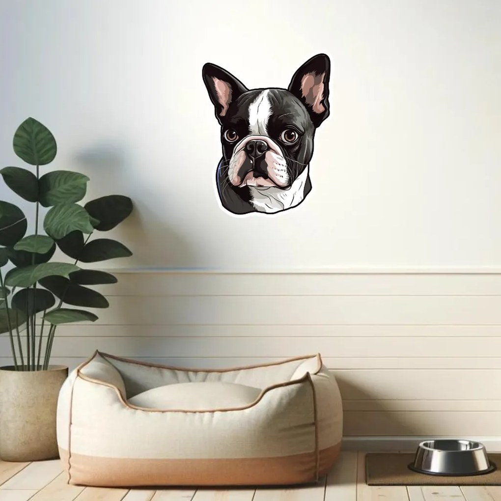 PIPPER. Nálepka Bostonský teriér Velikost: 60cm
