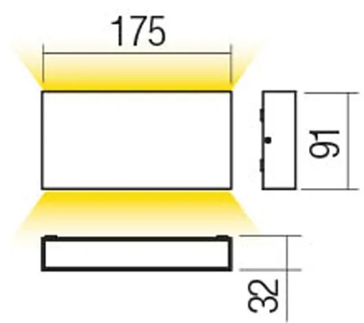 Redo 90381 nástěnné LED svítidlo Kamal matně bílé, 12W, 3000K, 17,5cm