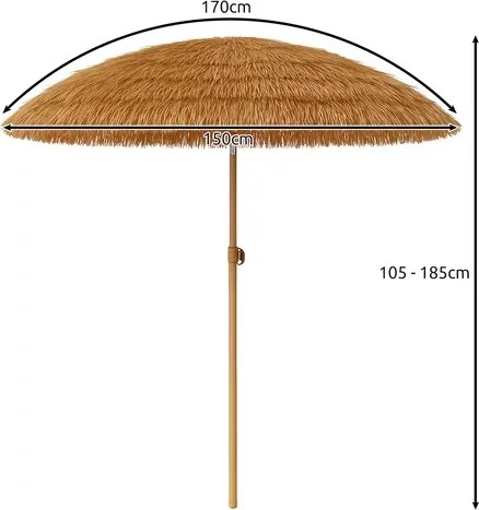 Zahradní havajský slunečník - průměr 150 cm