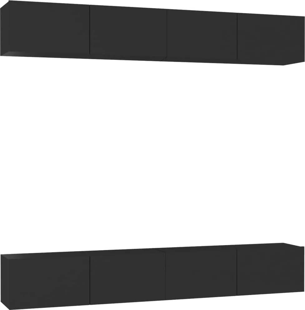 vidaXL TV skříňky 4 ks 100 x 30 x 30 cm dřevotříska [3078746] Barva: Betonová šedá
