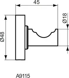 Ideal Standard IOM - Háček |černá