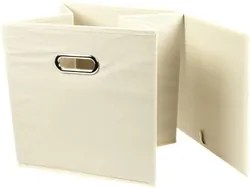 Úložný box flísový béžový, 32x32x32cm