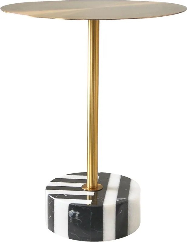 Odkládací stolek Modig 35 cm mramor/zlatý