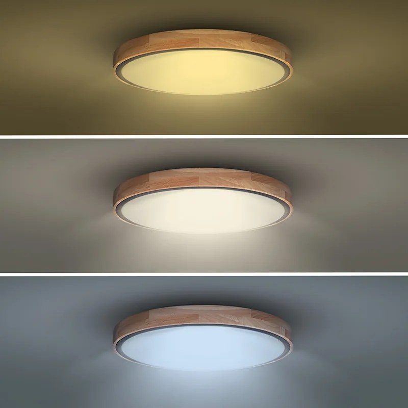 Solight LED osvětlení s dálkovým ovladačem Iron Oak, 60W, 4200lm, 51cm, změna chromatičnosti, stmívatelné
