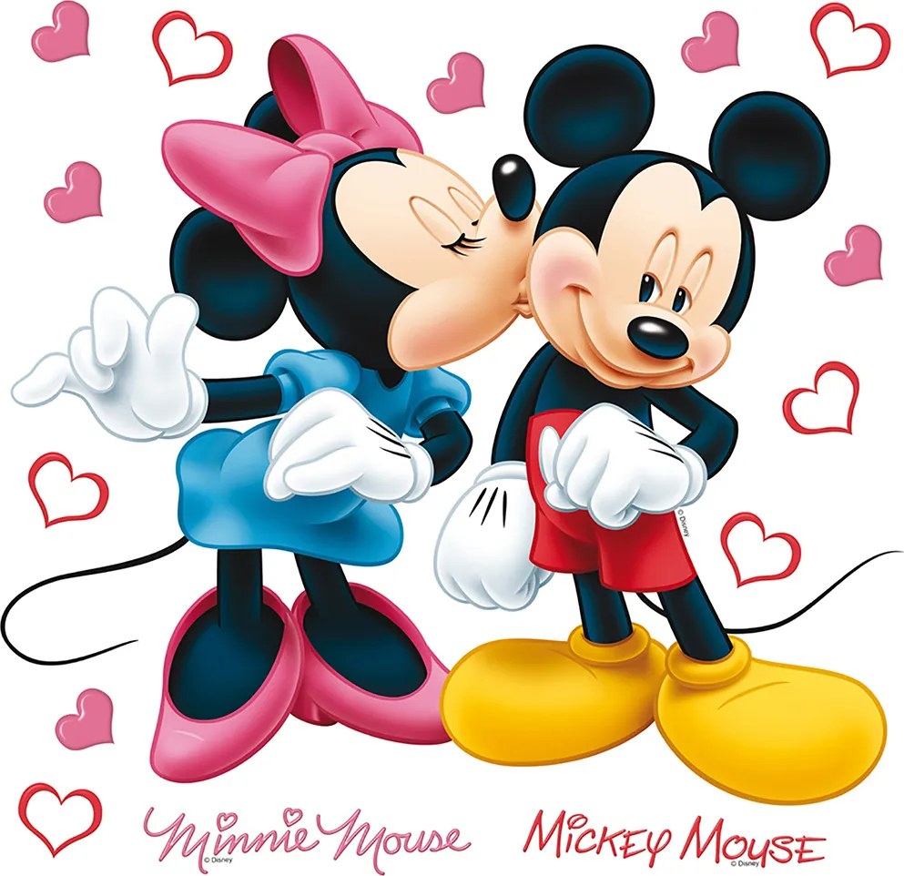 Dětská samolepka DISNEY MICKEY &amp; MINNIE 30x30 cm