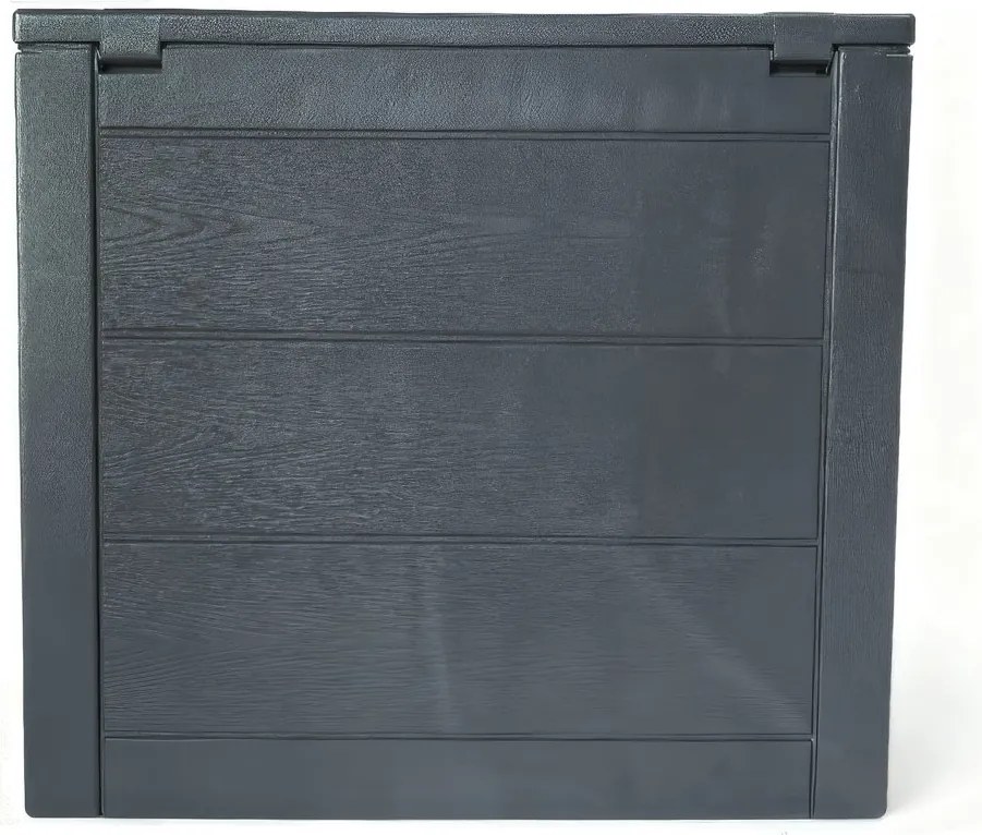 Zahradní úložný box LETA — 56x43x53 cm, plast, šedá