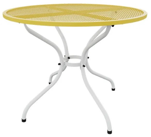 Unikov Zahradní stůl Tako 90 kulatý Barva nátěru: Bílá - RAL 9016 - Béžová - RAL 1015