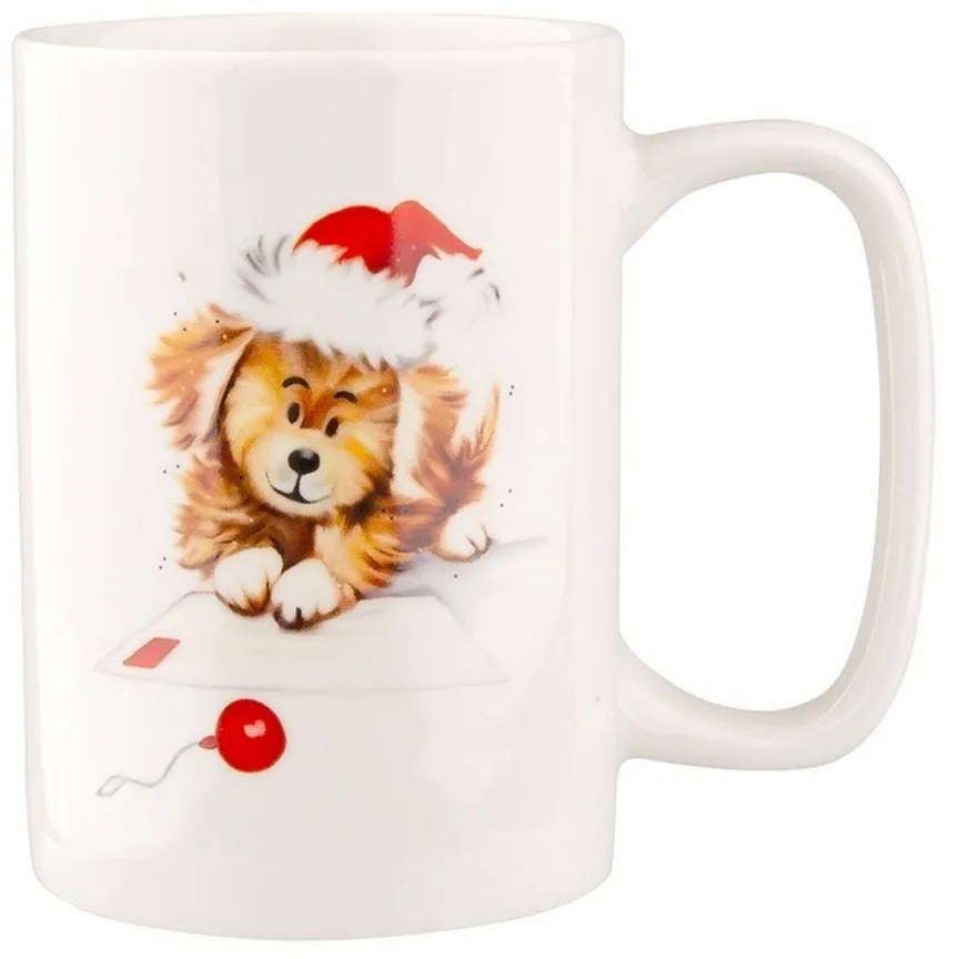 Altom Porcelánový hrnek Xmas Dog D, 300 ml