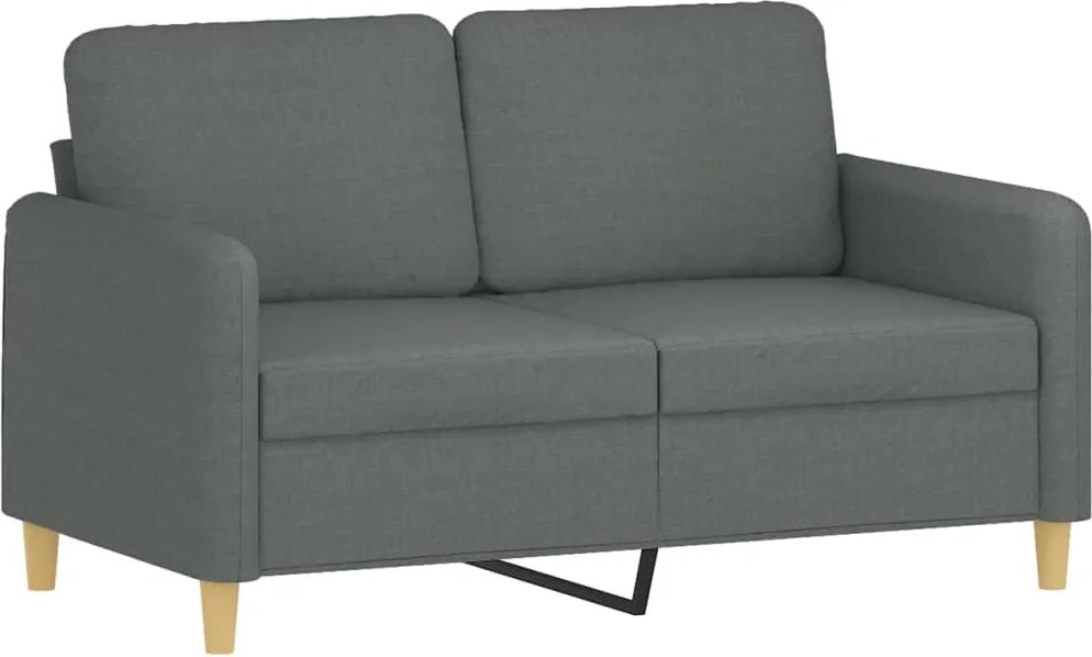 4dílná sedací souprava s polštáři tmavě šedá textil 3202079