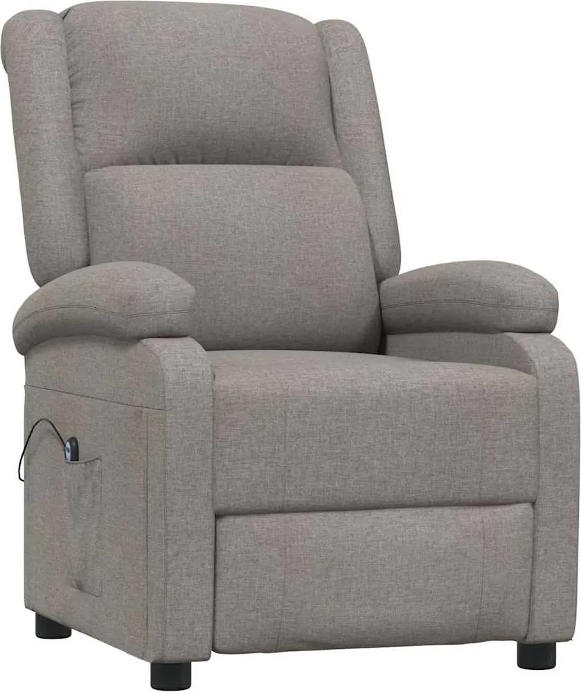 Elektrické polohovací křeslo taupe textil 3098360