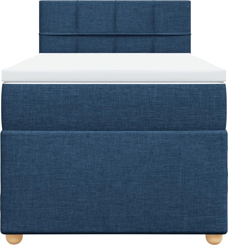 Box spring postel s matrací modrá 80x200 cm textil 3286513