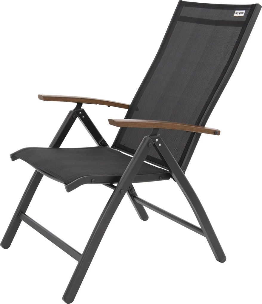 Doppler EXPERT WOOD Plus - zahradní hliníkové polohovací křeslo - Rozbalené zboží (N608)