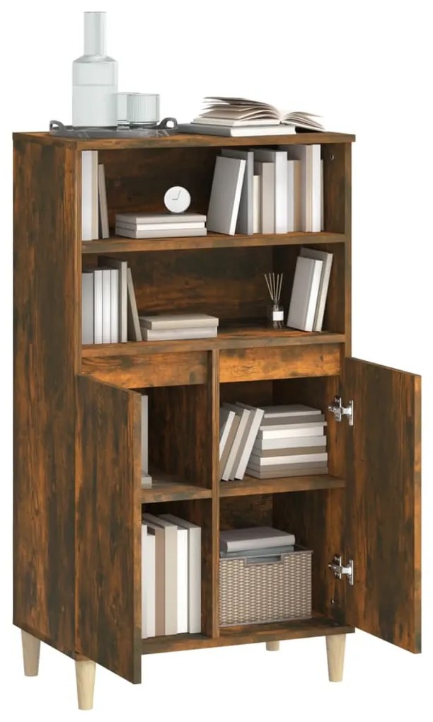 Skříň highboard kouřový dub 60 x 36 x 110 cm kompozitní dřevo