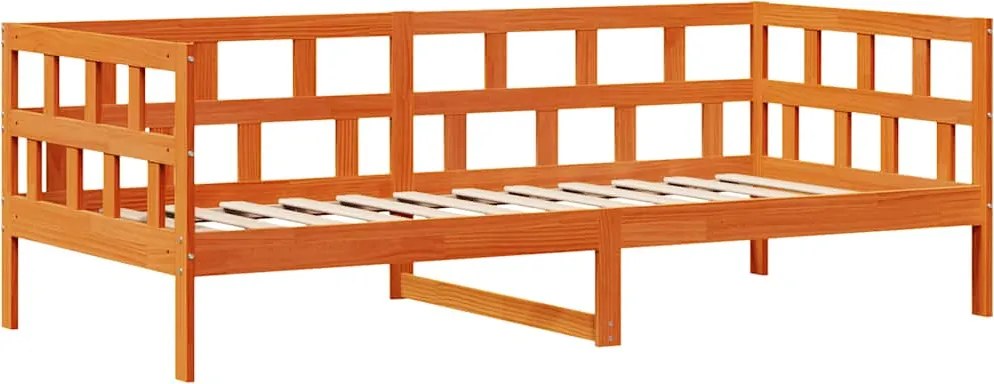 Válenda se zásuvkami voskově hnědá 80 x 200 cm masivní borovice 3302090
