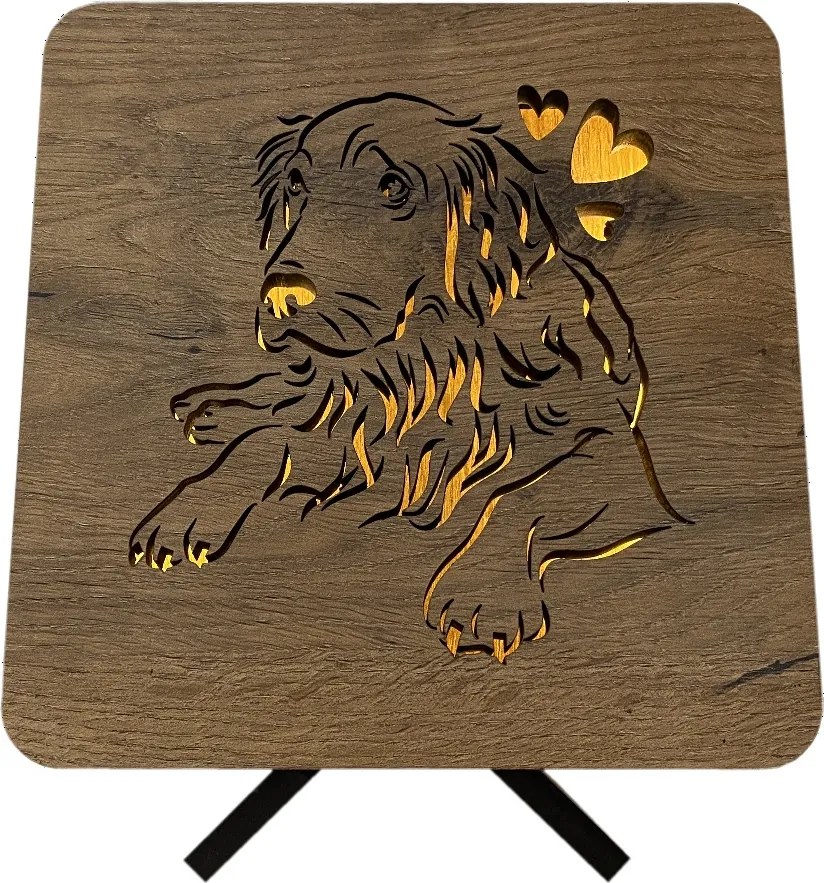 Li-Go "Retrívr" lampa 19x19 cm provedení povrchu: černá s patinou