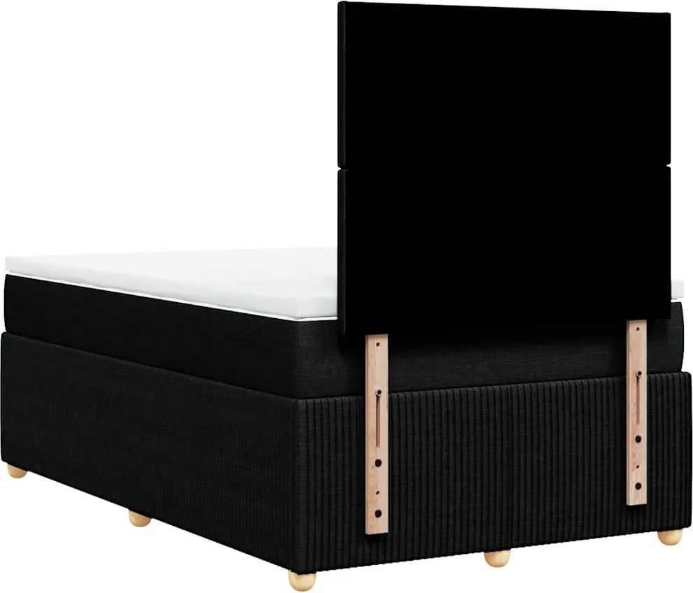 Box spring postel s matrací černá 120x190 cm textil 3291990