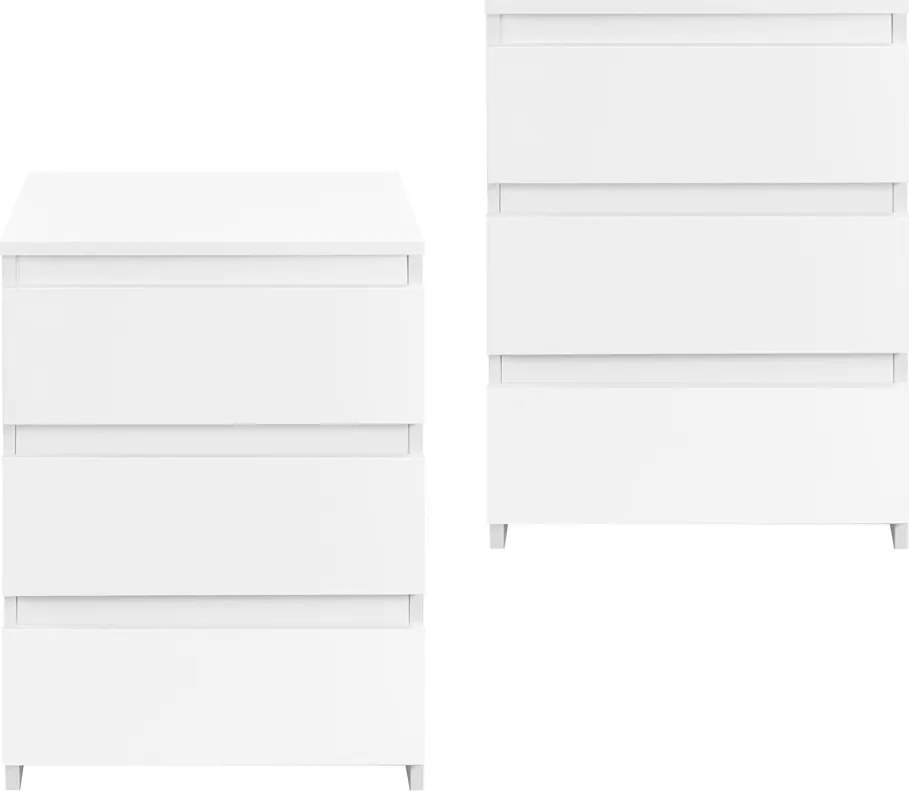 Sada 2 ks – Konferenční stolek Yaheetech – bílá, 45,5 cm (délka) × 35,5 cm (šířka) × 60,5 cm (výška) (267412598993)
