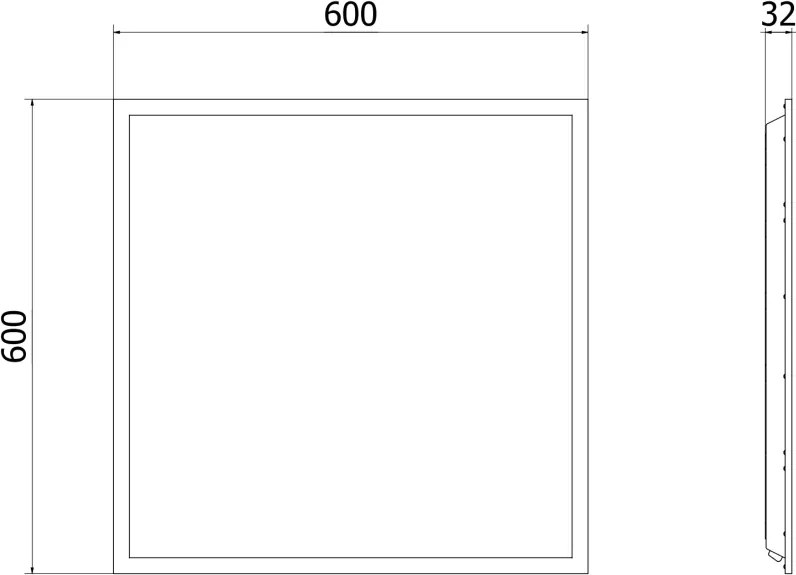 Mexen Brill-S, stropní LED panel 60×60 cm, 36 W, neutrální bílá 4000K, L202-060-060-3640-20