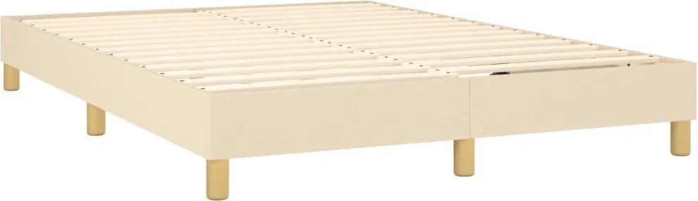Box spring postel s matrací krémová 140x200 cm textil 3140862
