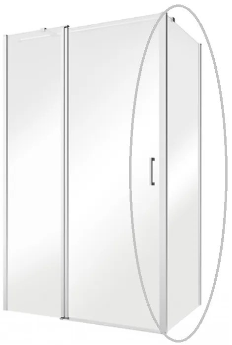 Aplomo Exo-CH pevný boční díl, chrom Rozměr sprch.dveří: 80cm