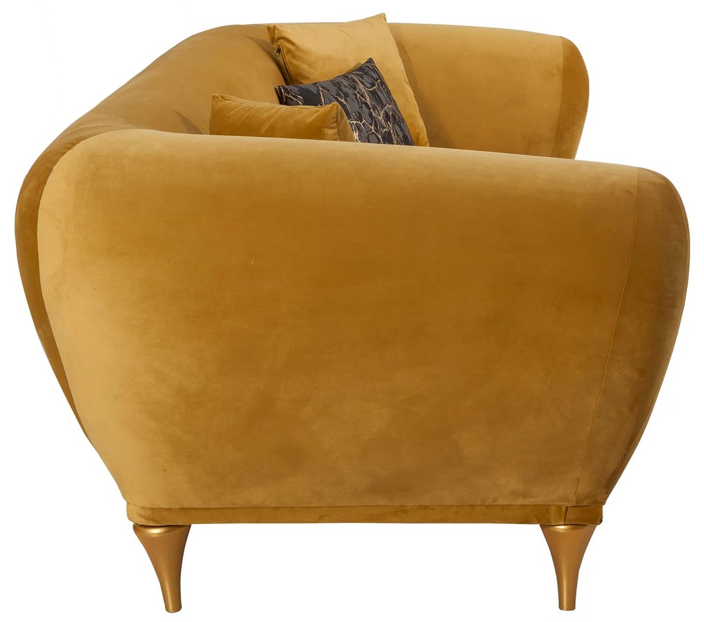 Hanah Home Třímístná pohovka MEBLON žlutá 867UNQ1553