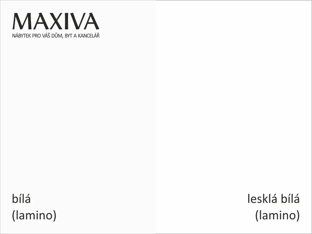 MAXIVA Skříňka pod TV - SIMPLE SRTV151, bílá/lesklá bílá