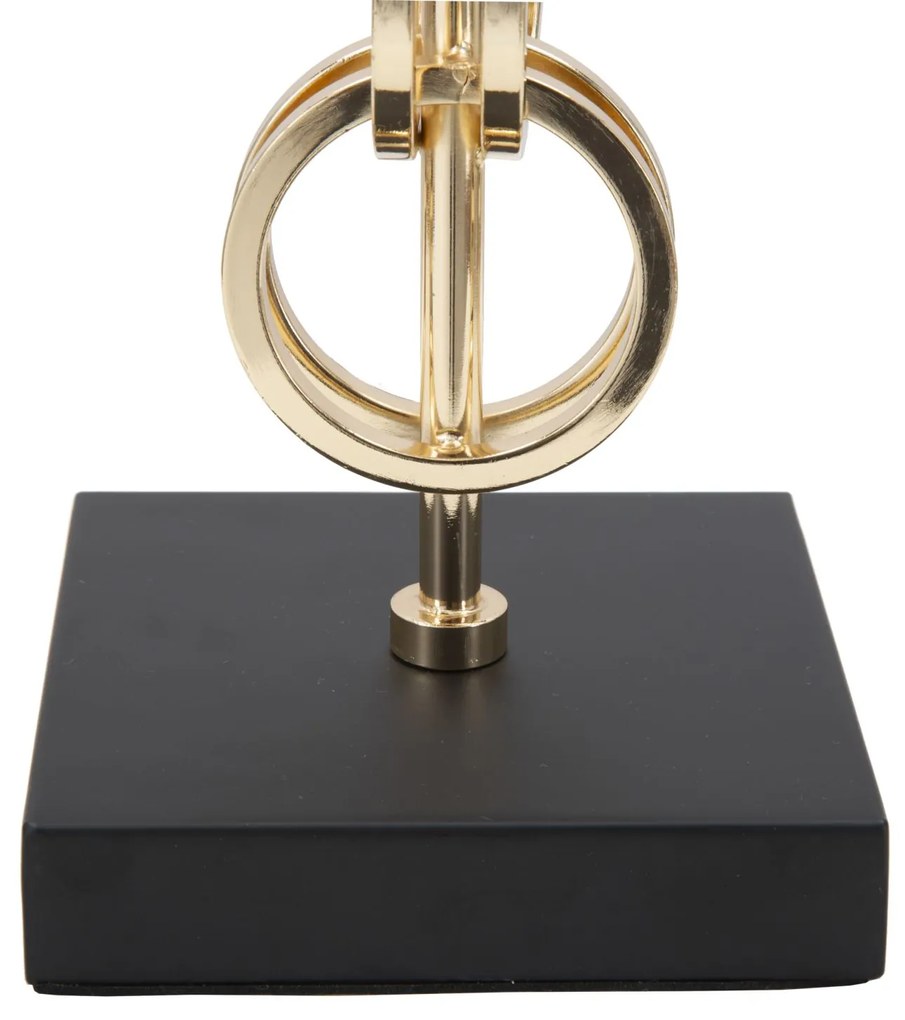 Stolní lampa Mauro Ferretti Baretolio, 25x54,5 cm, zlatá/černá