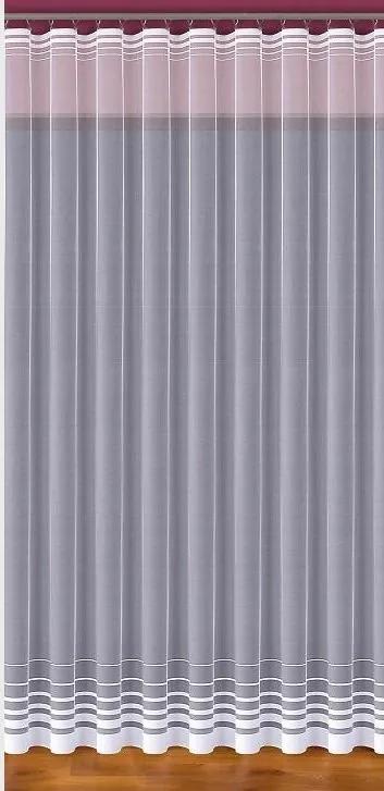 Metrážová záclona bílá žakárová výška 250cm W-623720, Šití metráže bez šití