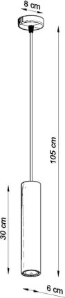 Lustr SOLLUX Luvo 1 GU10 1x40W bez zdroje SL.0653 beton