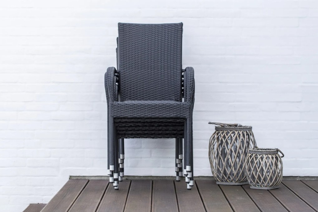 Nábytek Texim Antonio Zahradní židle PARIS ratanová Funkce: Stohovatelná, Polstrování: Bez polstru, Područky: S područkami