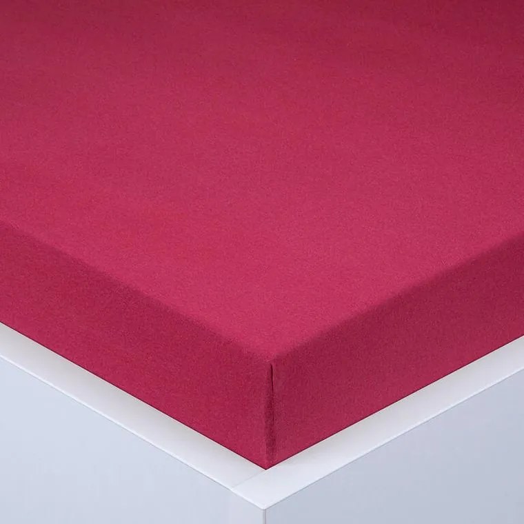 Napínací prostěradlo jersey EXCLUSIVE vínové 90 x 200 cm