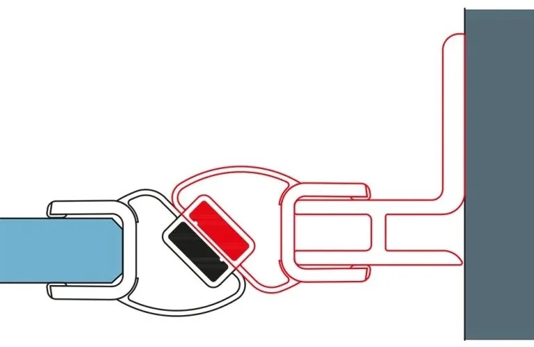 Ronal (Sanswiss) Ronal, nástěnný profil pro montáž dveří do niky V.SOL.06/50 Barva povrchu: 06 černá matná
