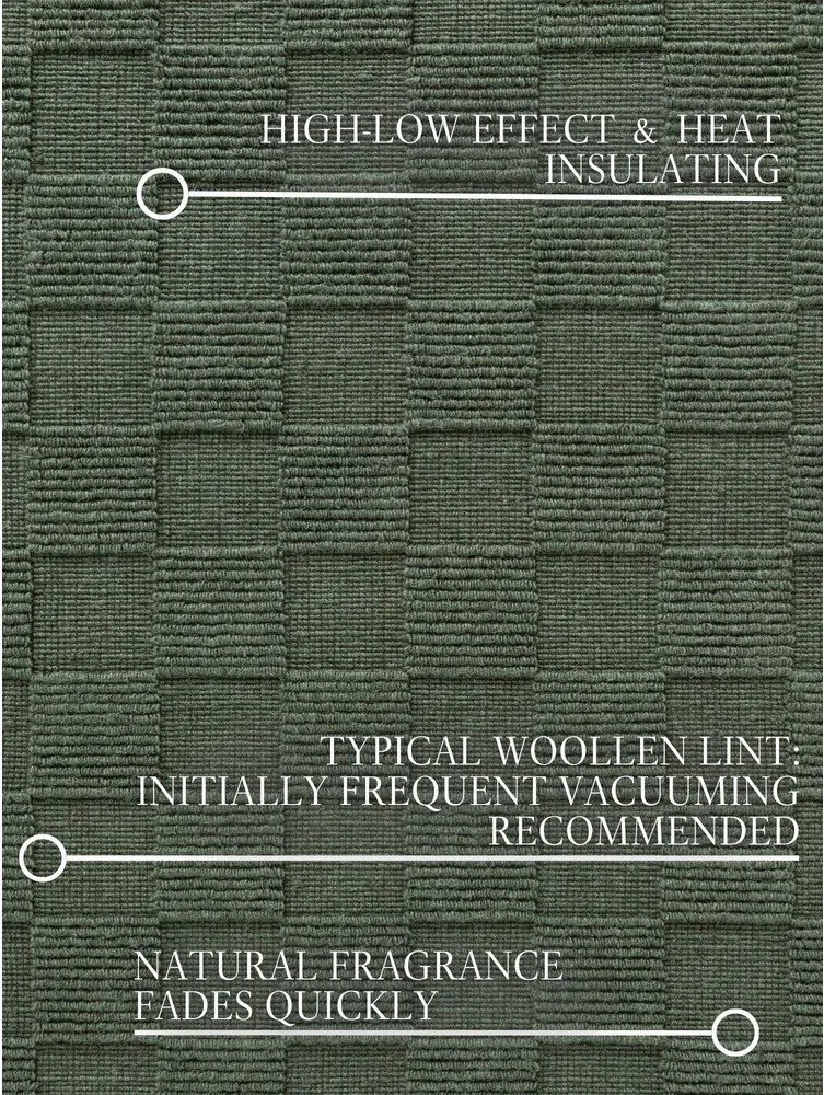 Tmavě zelený ručně tkaný vlněný běhoun 80x200 cm Scala – Villeroy&Boch