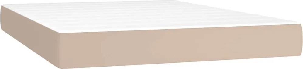 Box spring postel s matrací cappuccino 140x200 cm umělá kůže 3144613