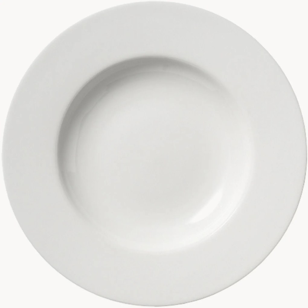 Sada mělkých talířů z kostního porcelánu Cross White, 6 dílů