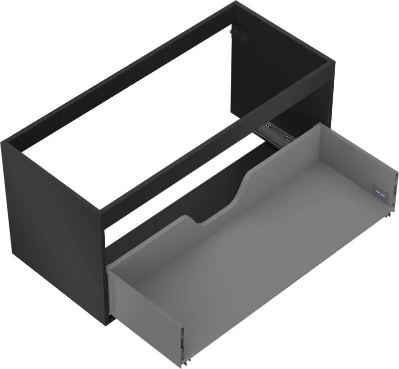 Mexen Box-A, závěsná skříňka 100 cm, 1 zásuvka, černá matná, 91AX0-1000-470-1-71