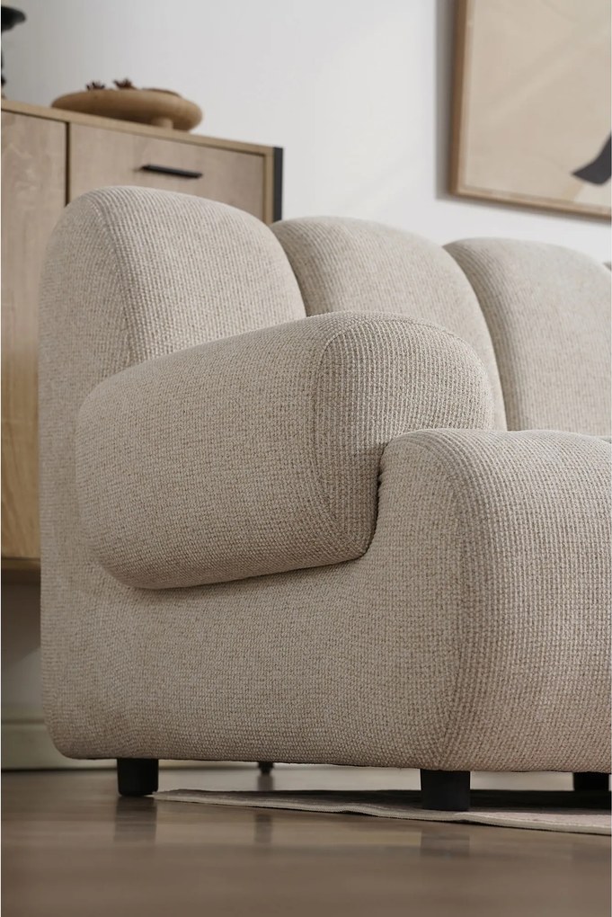 House Nordic Třímístná pohovka TAZA béžová 276 cm pravá 1360005