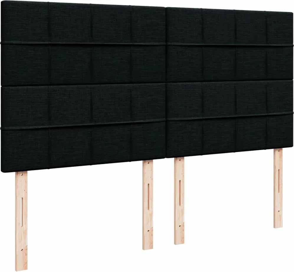 Box spring postel s matrací černá 200x200 cm textil 3291777