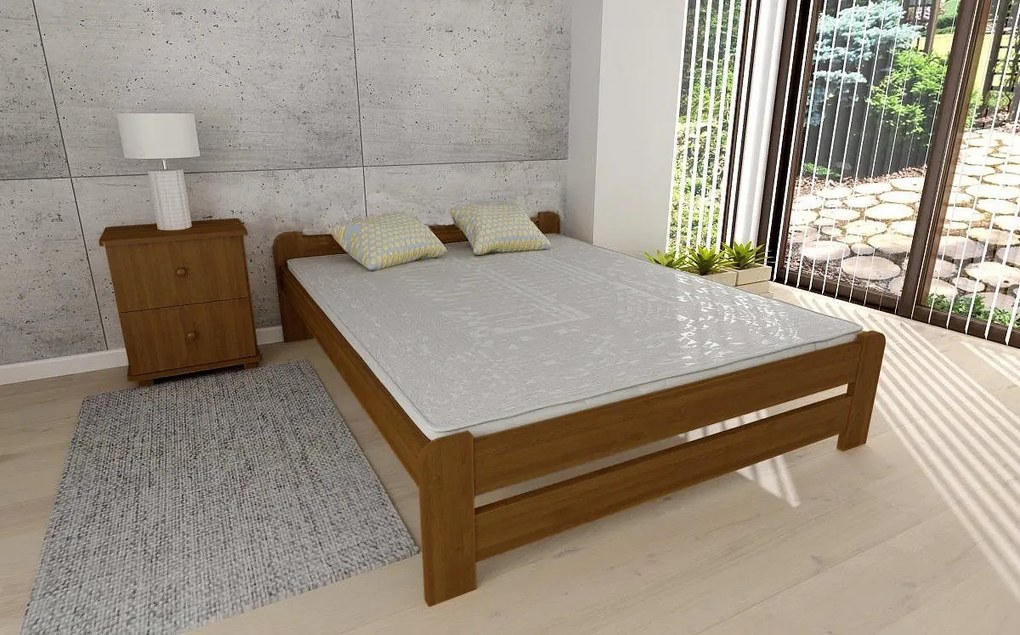 ComfortMatrace Postel z masivu borovice HELENA+rošt ZDARMA 180x200 cm Barva: dub