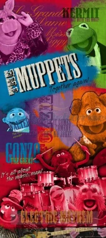 Fototapeta dětská 1-dílná / Fototapety dětské na zeď (90 x 202cm) Disney Muppets FT1805 AG Design