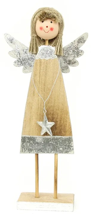 Andělíček, dřevěná vánoční dekorace - ZA8606