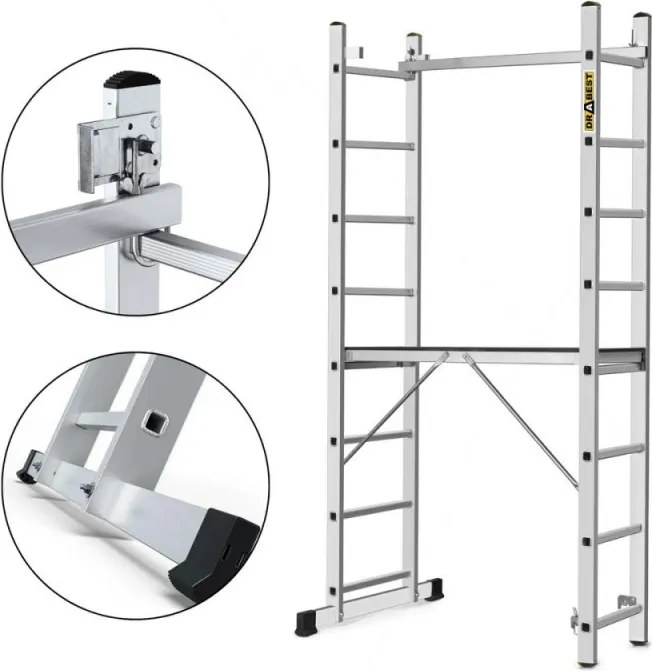 Multifunkční lešení 3m / 4,7m DRABEST ARD-2x8 HOME