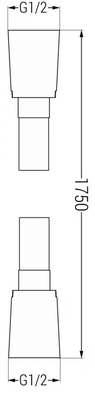 Mexen sprchová hadice 175 cm, Chromovaná - 79475-00